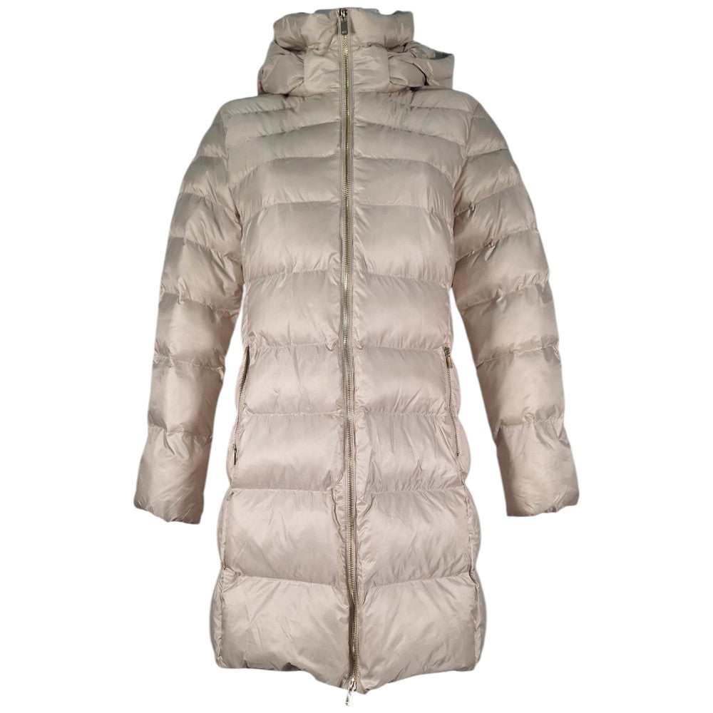 Piumino lungo avorio LIA Relish con zip doppio cursore